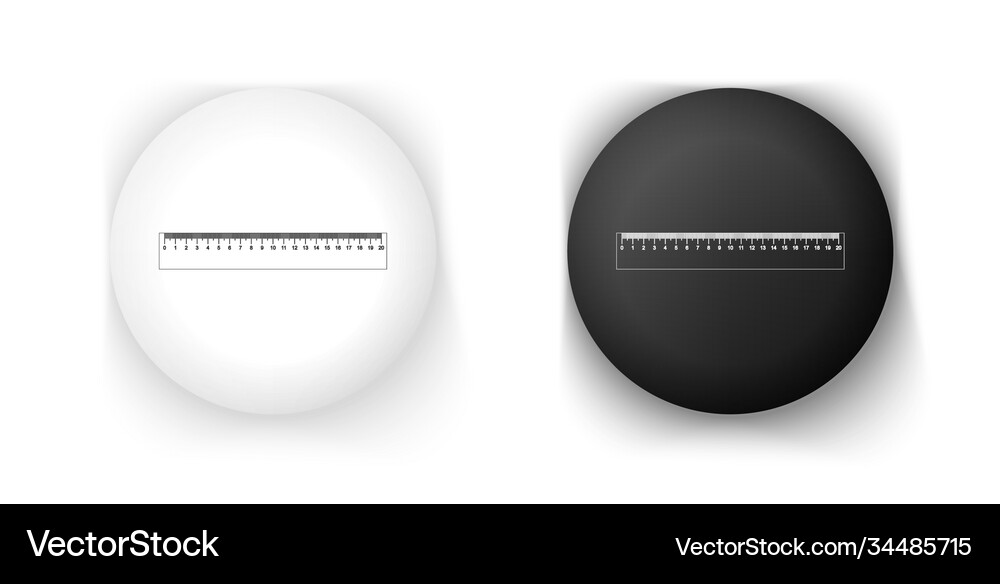 Black and white ruler icon isolated Royalty Free Vector