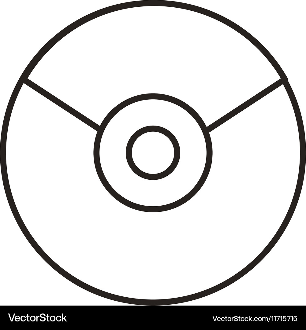 Cd disk isolated icon Royalty Free Vector Image