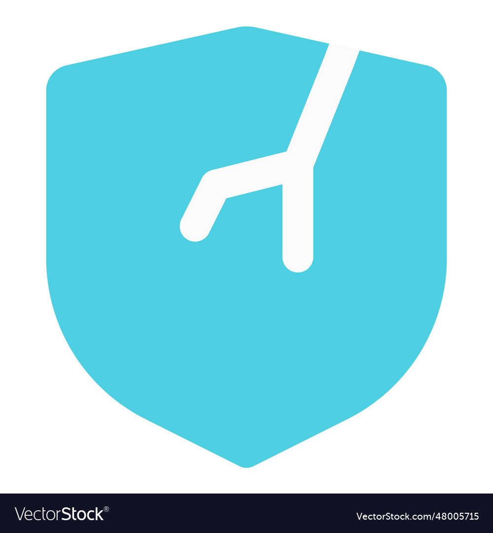 Destroyed shield and breach of privacy Royalty Free Vector