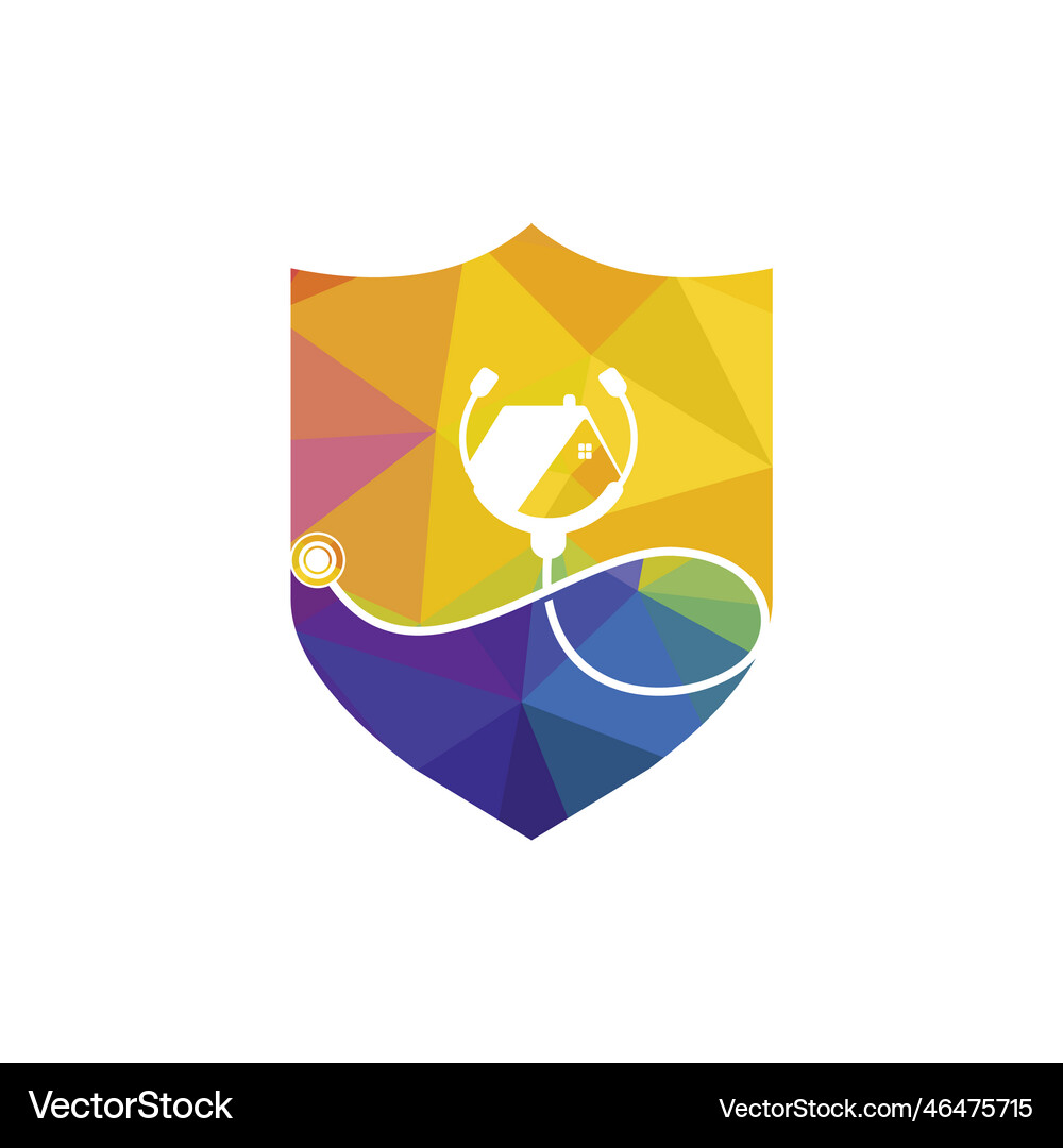Doctor home logo design template Royalty Free Vector Image