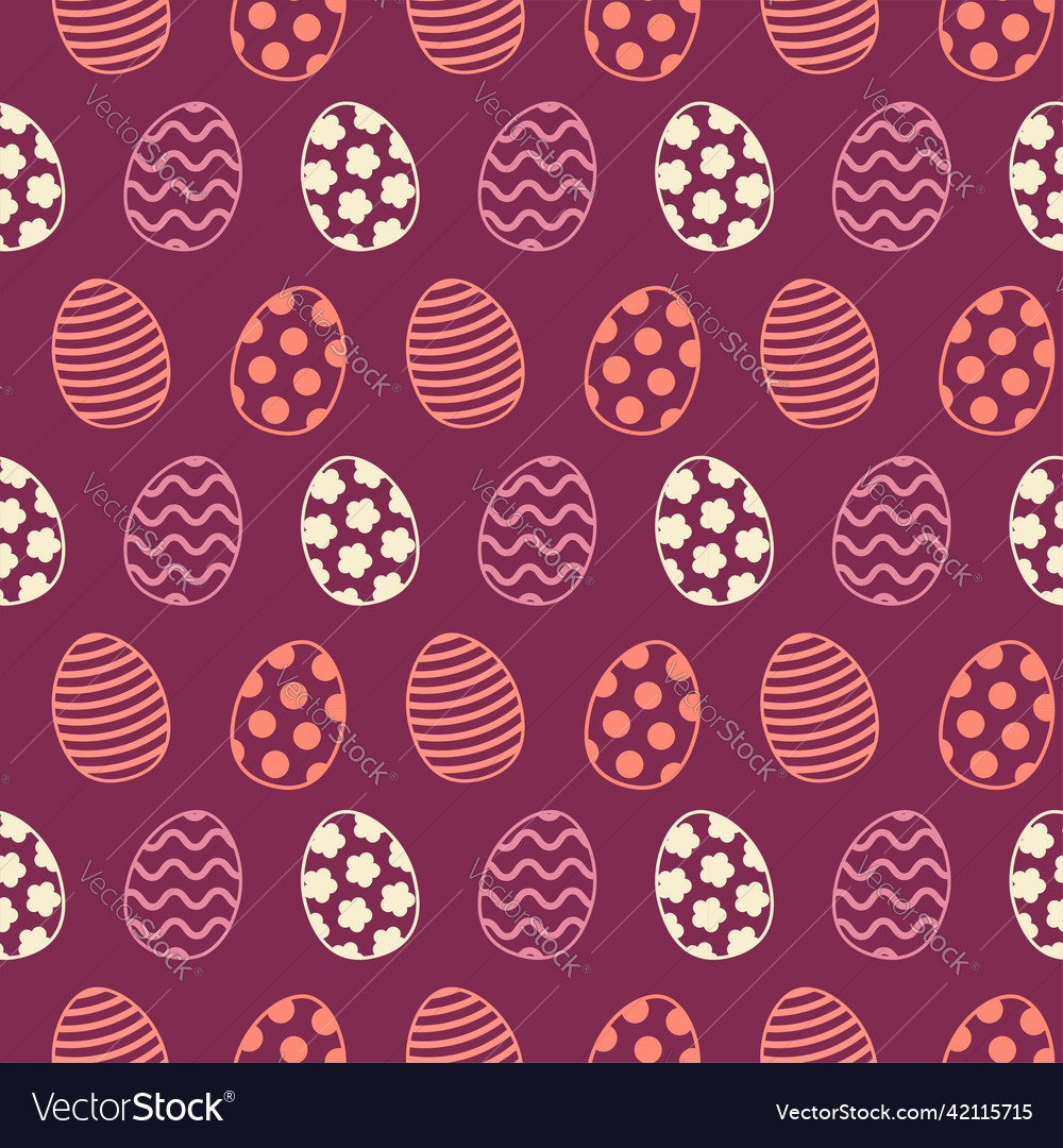 Easter egg pattern seamless Royalty Free Vector Image