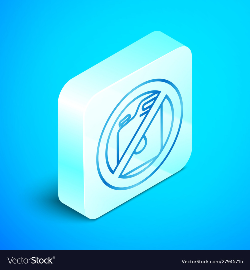 Isometric line no canister for gasoline icon Vector Image Isometric line no canister for gasoline icon Vector Image
