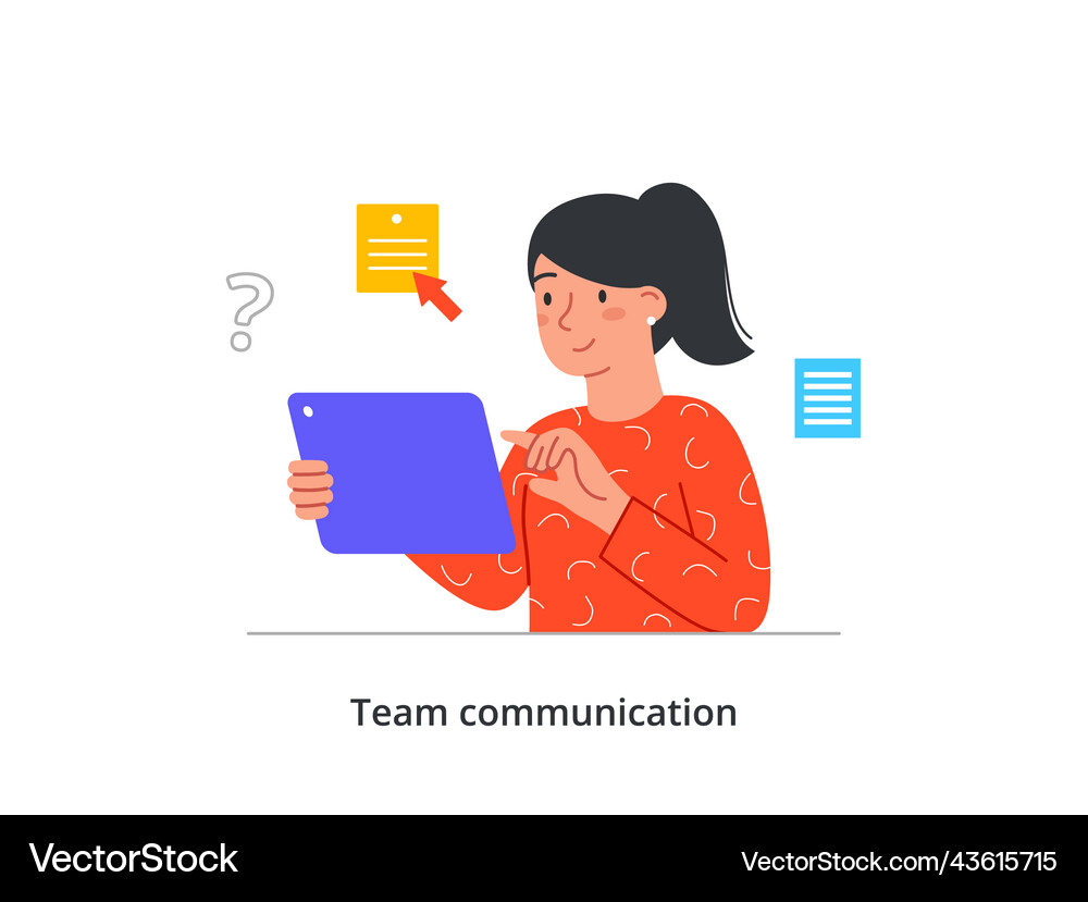 Online business communication concept Royalty Free Vector