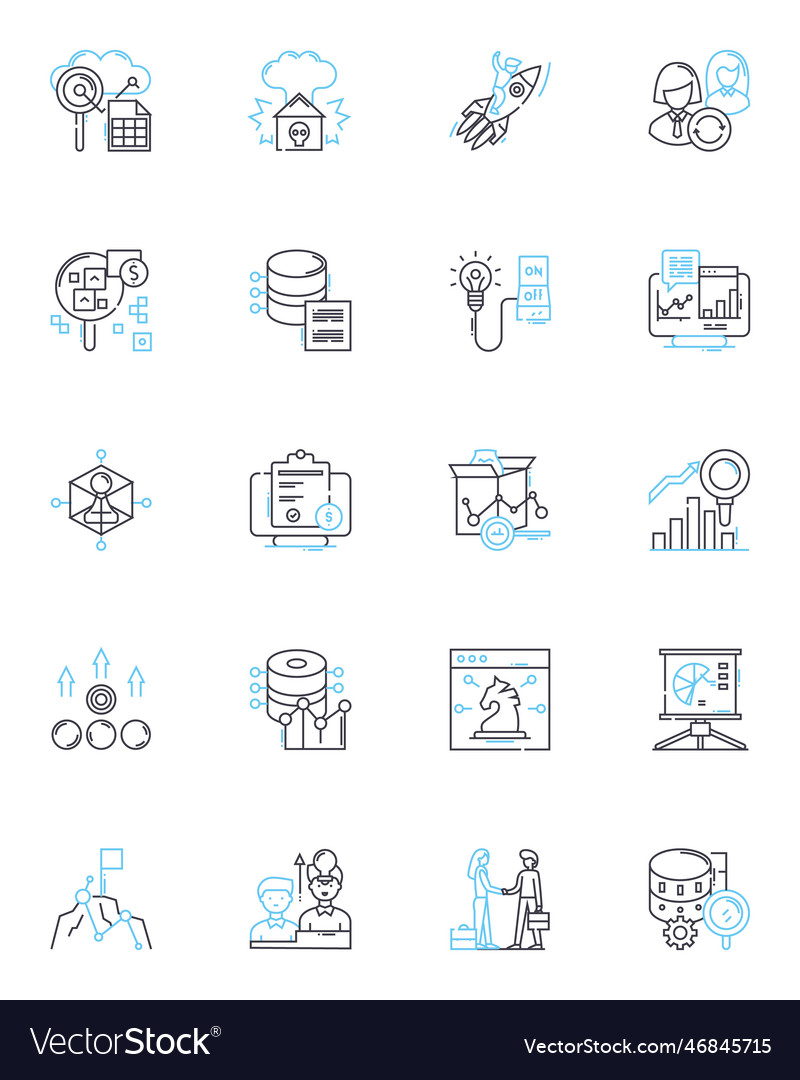 Pricing scheme linear icons set value-based Vector Image Pricing scheme linear icons set value-based Vector Image