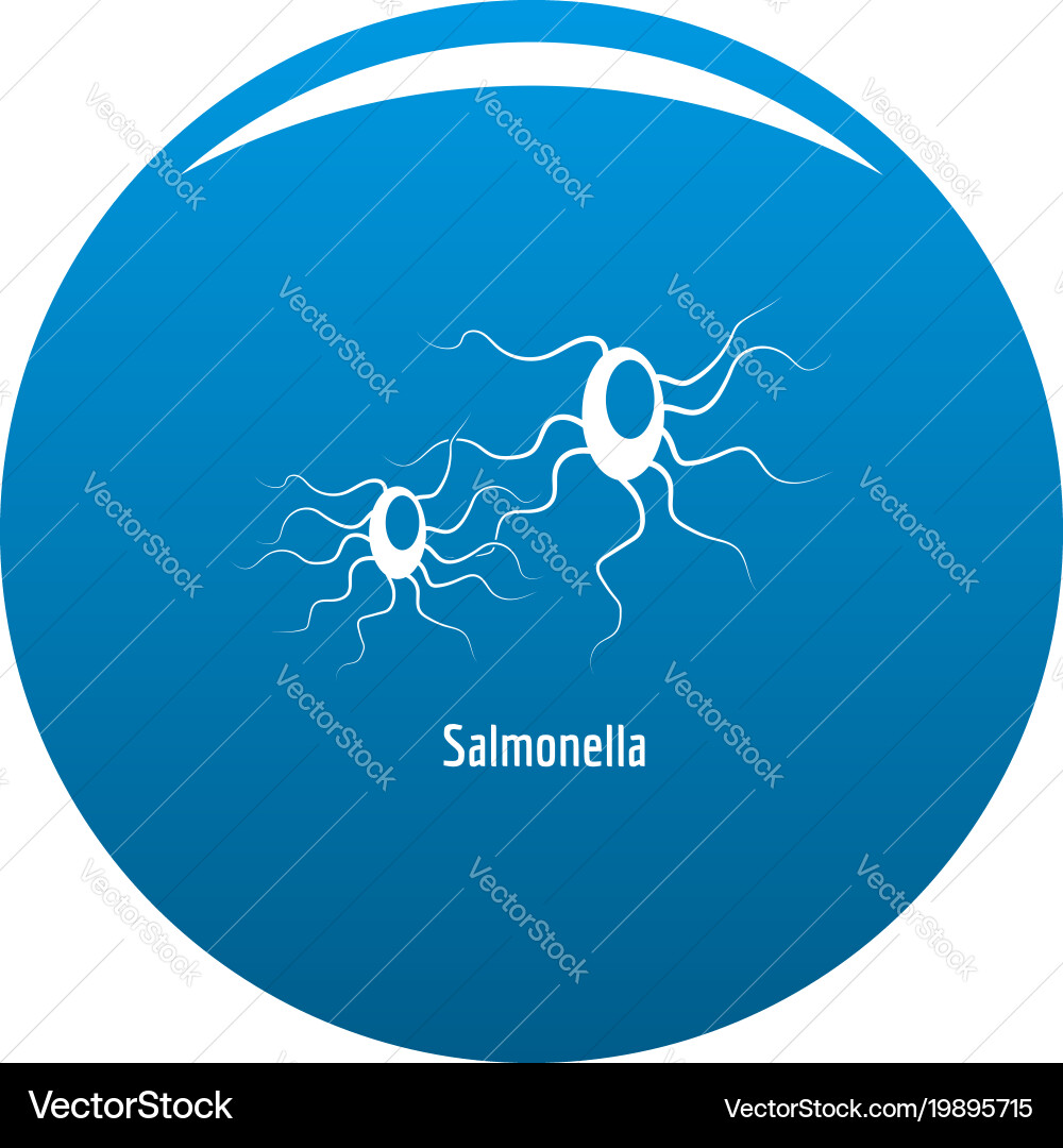 Salmonella icon blue Royalty Free Vector Image