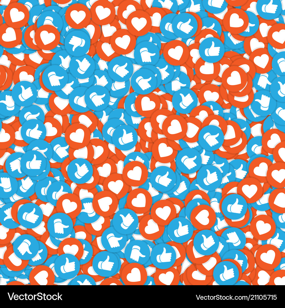 Social media like background Royalty Free Vector Image