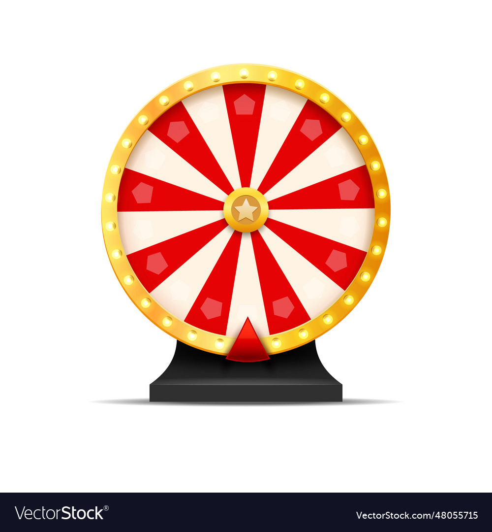 Wheel of fortune lottery luck casino game Vector Image