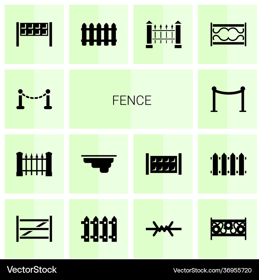 14 fence icons Royalty Free Vector Image - VectorStock