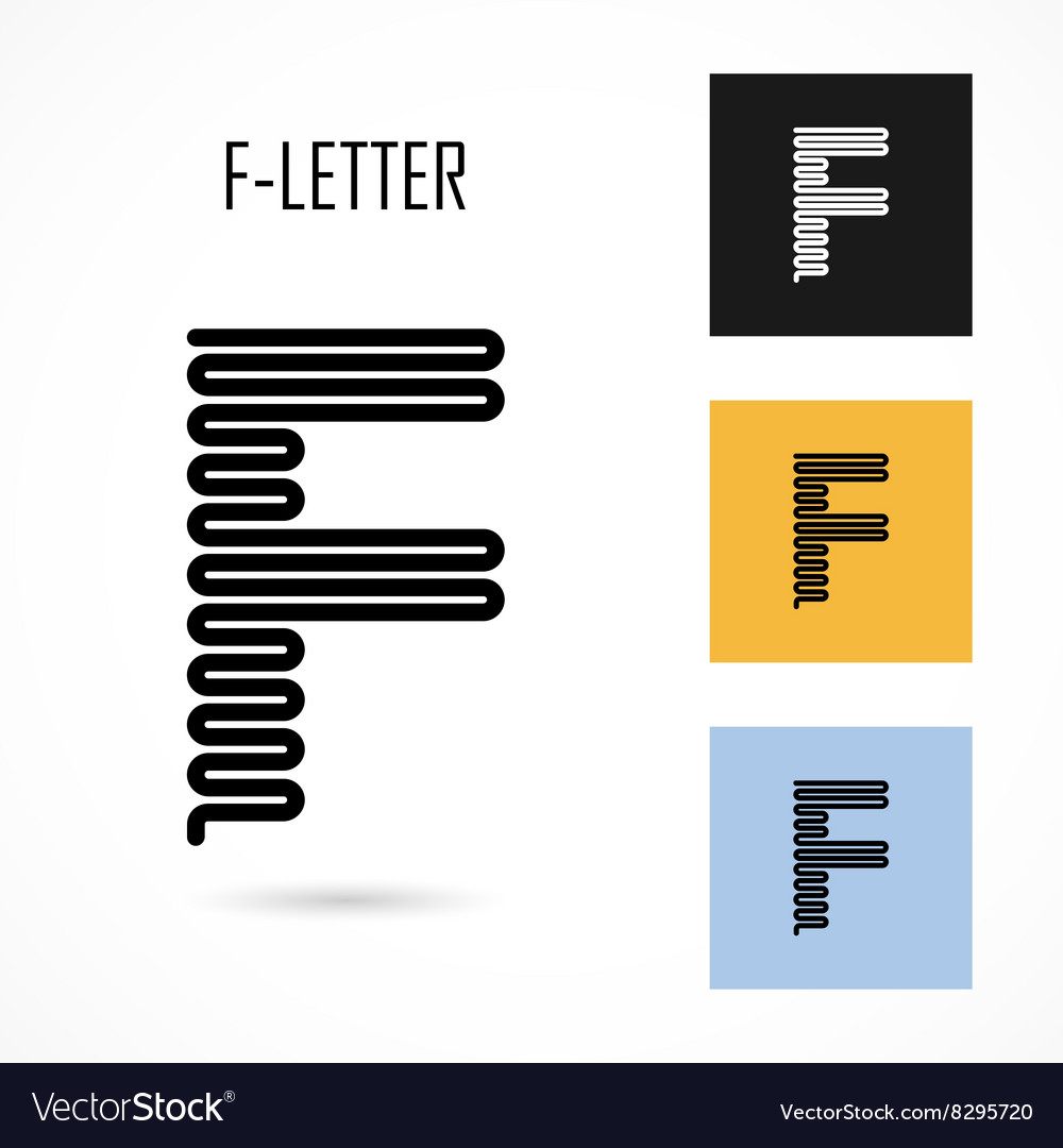 Creative f - letter icon abstract logo design Vector Image Creative f - letter icon abstract logo design Vector Image