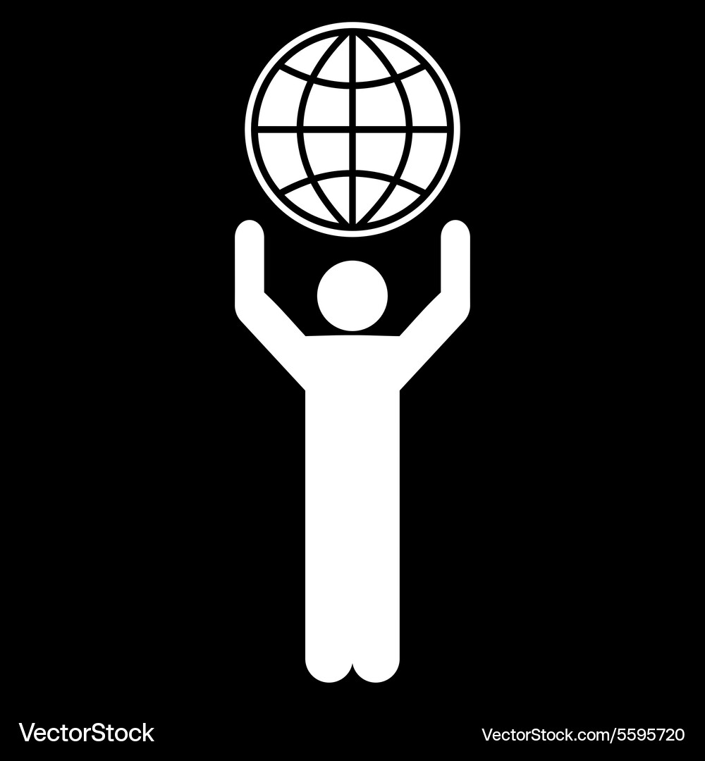 Globalist icon from Business Bicolor Set Vector Image