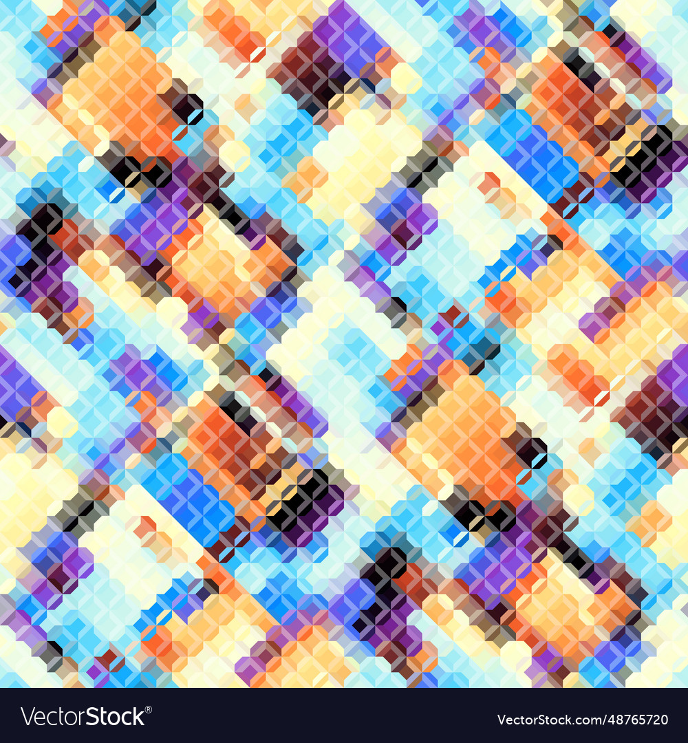Low poly style seamless pattern tileable image Vector Image