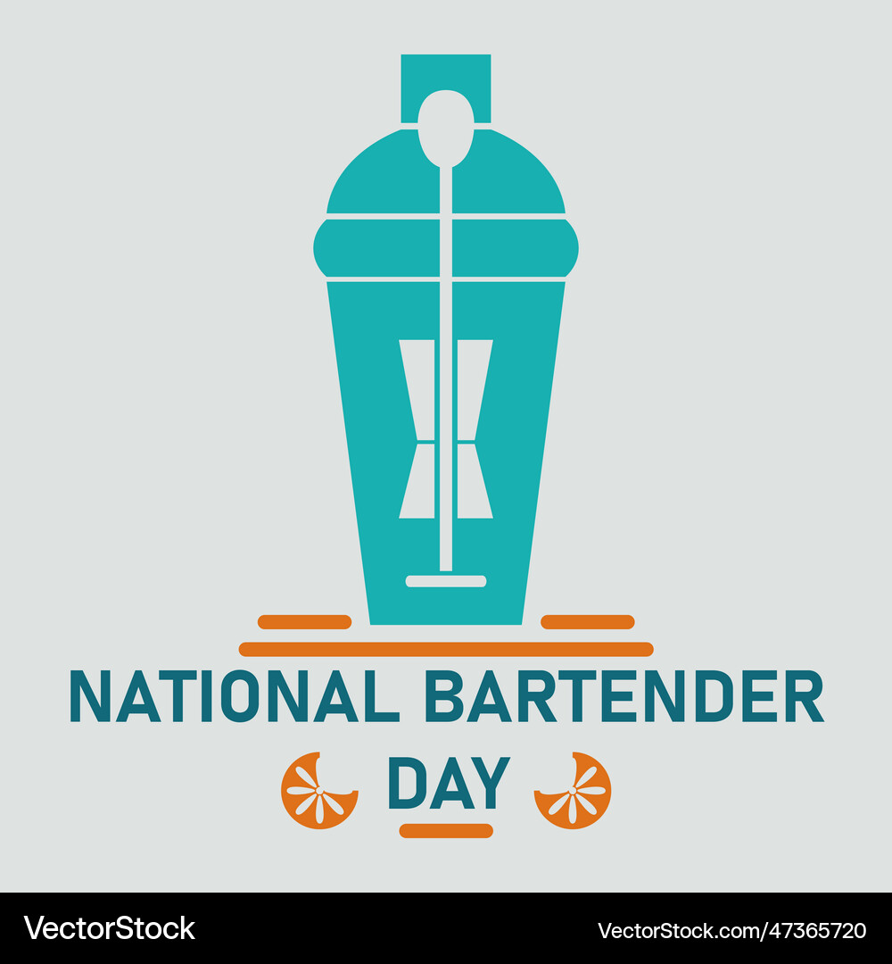 National bartender day background Royalty Free Vector Image