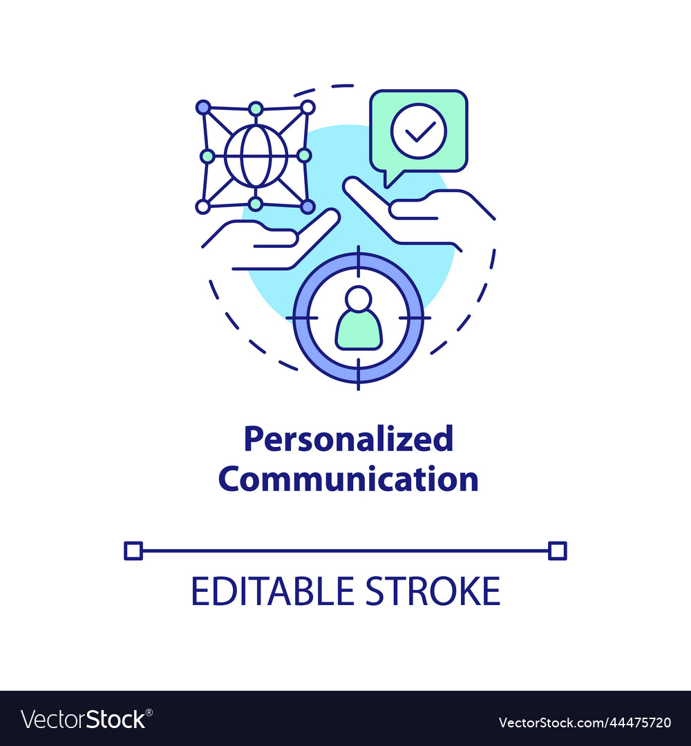 Personalized communication concept icon Royalty Free Vector