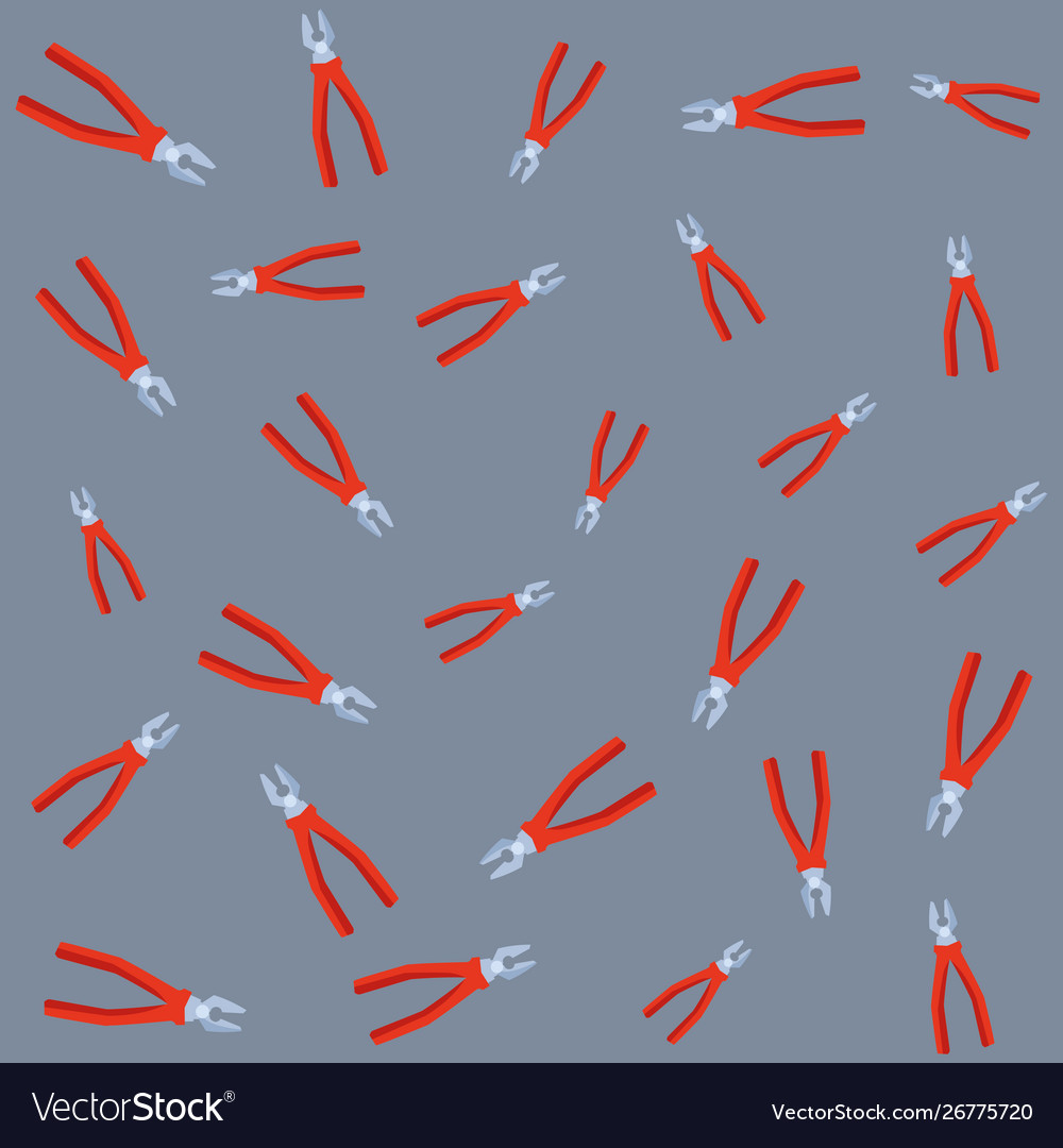 Plier construction tools background pattern Vector Image