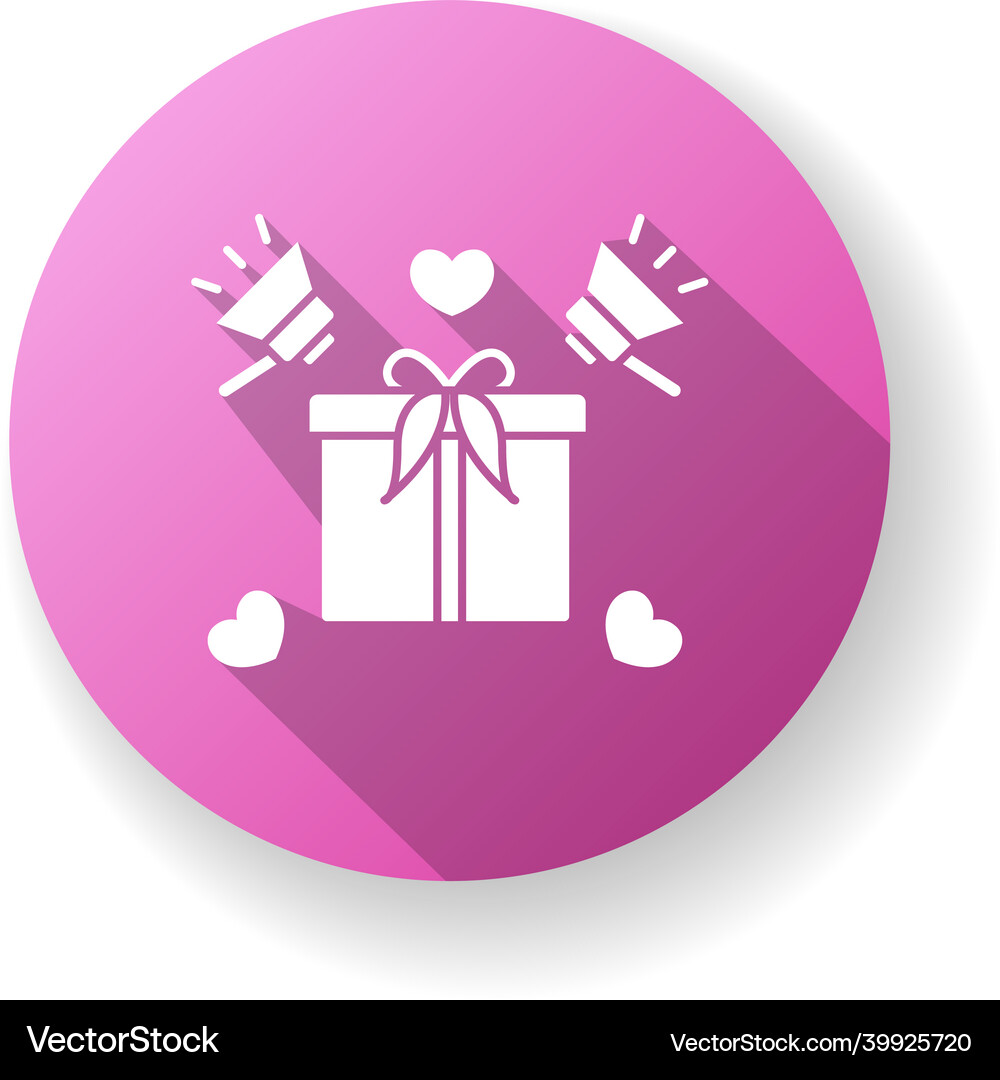 Product promotion pink flat design long shadow Vector Image