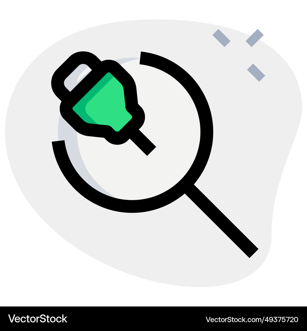 Searching for connection to the power cable Vector Image