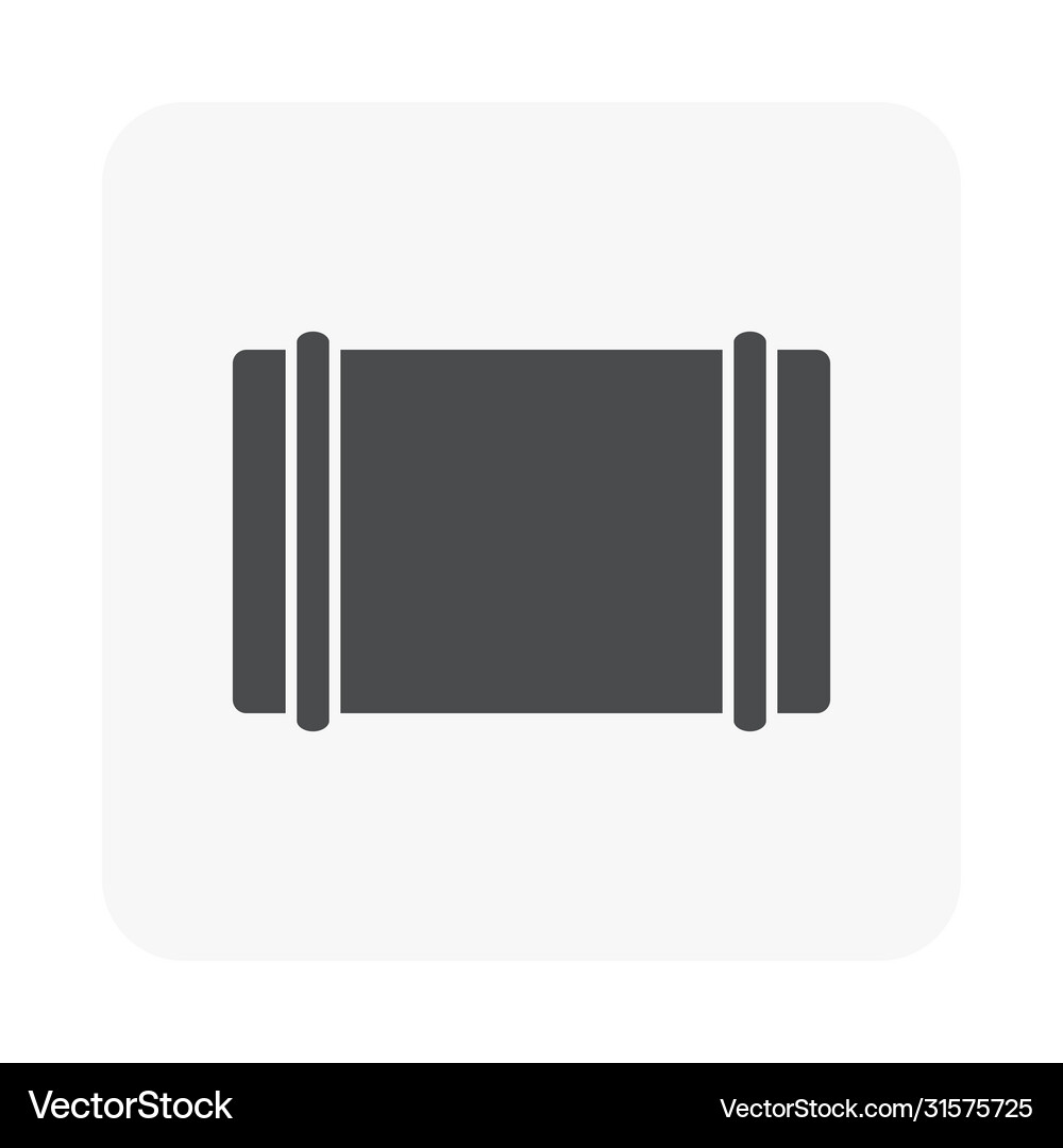 Air duct pipe icon for hvac system Royalty Free Vector Image