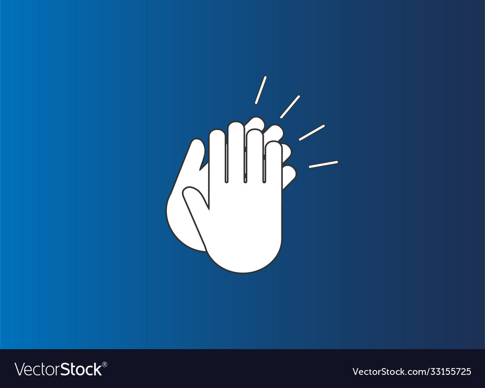 Applause clap hands ovation icon Royalty Free Vector Image