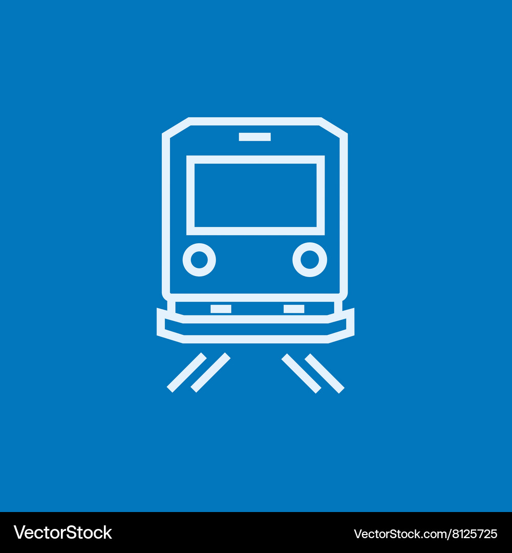 Back view of train line icon Royalty Free Vector Image