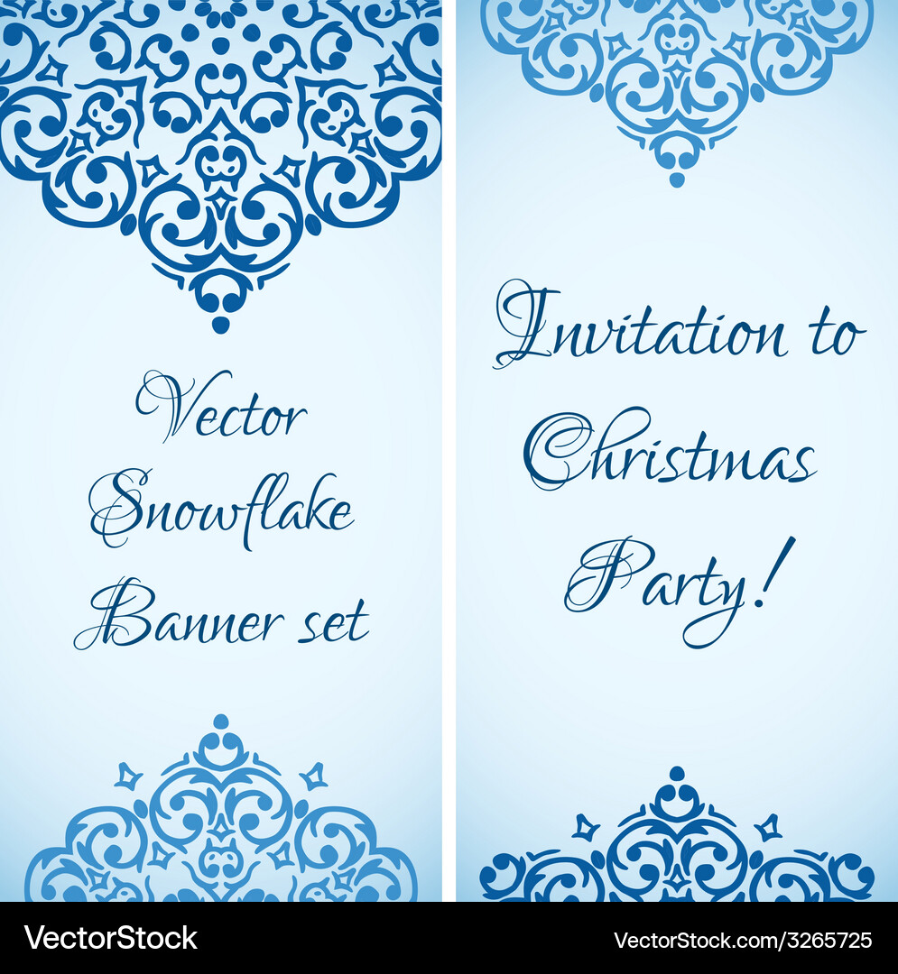Christmas cute snowflake banner design Royalty Free Vector