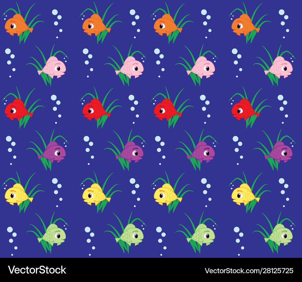 Colorful fish in water background Royalty Free Vector Image