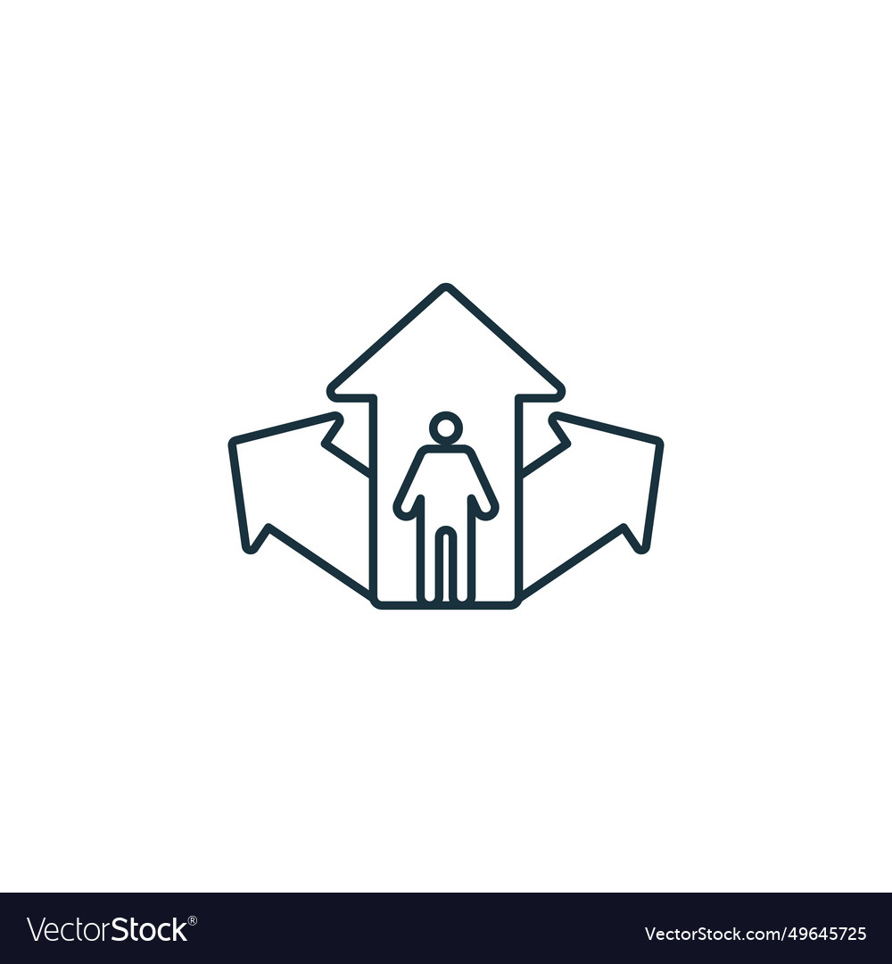 Decision making icon monochrome simple sign from Vector Image Decision making icon monochrome simple sign from Vector Image