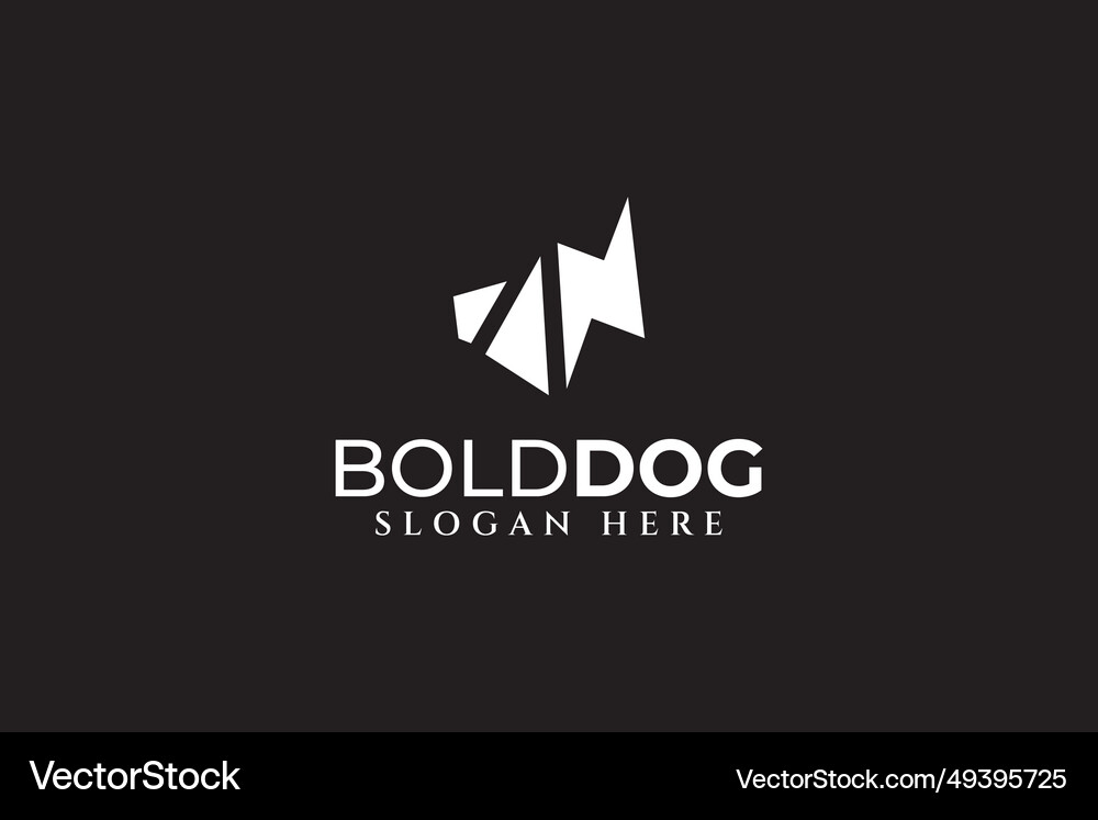 Dog thunder bold masculine modern logo design Vector Image