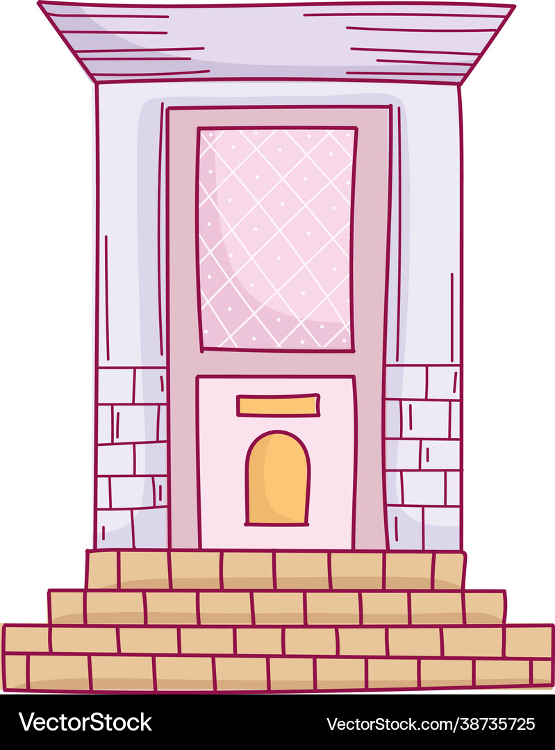 Entry front home Royalty Free Vector Image - VectorStock