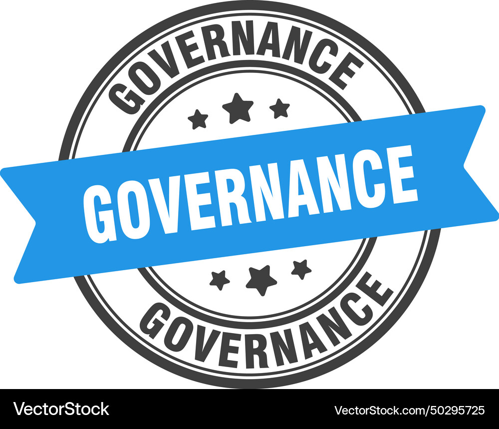 Governance stamp label on transparent Royalty Free Vector