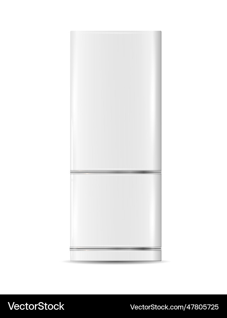 Modern fridges realistic silver coolers Royalty Free Vector