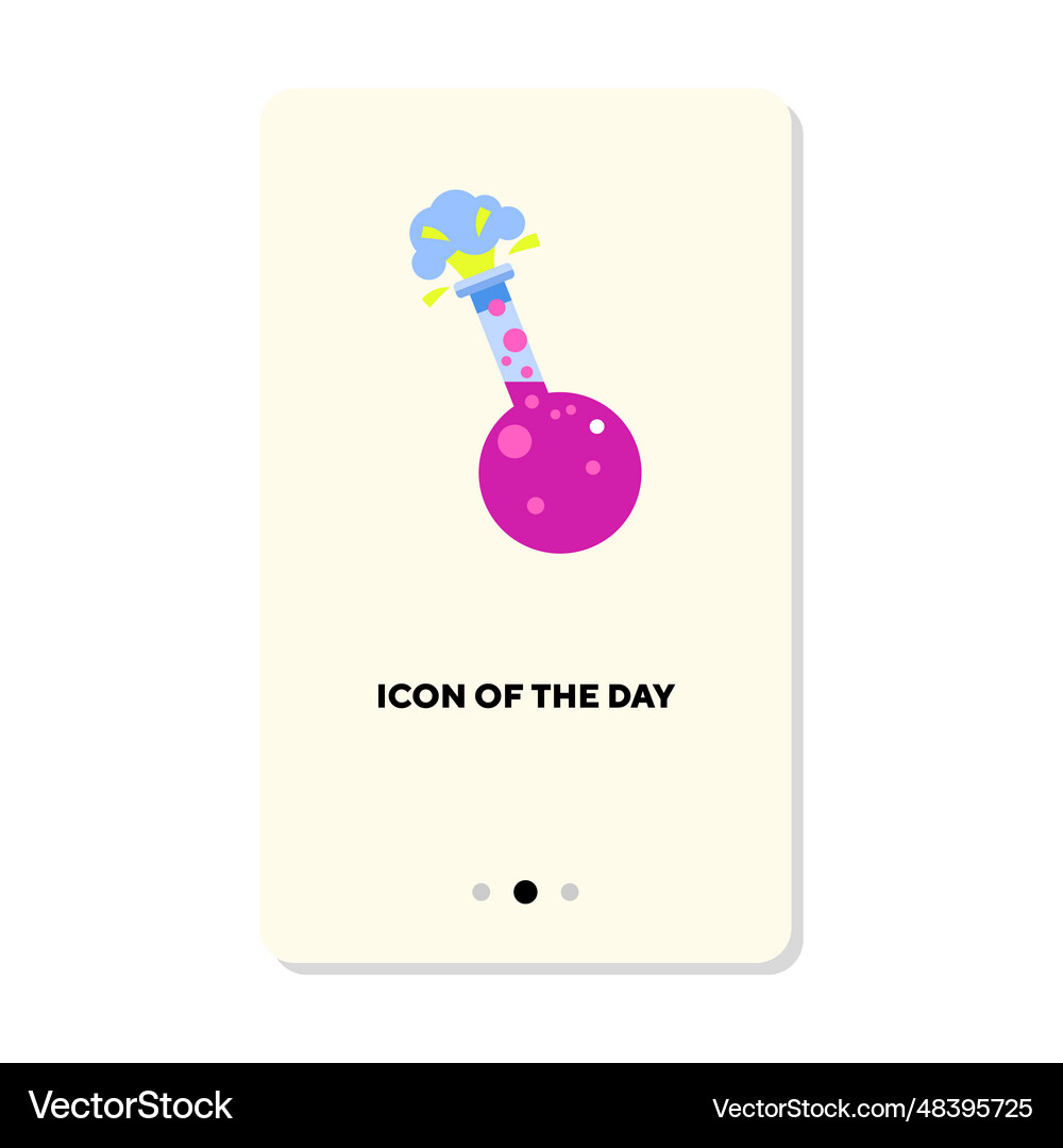 Test tube with reagent icon Royalty Free Vector Image