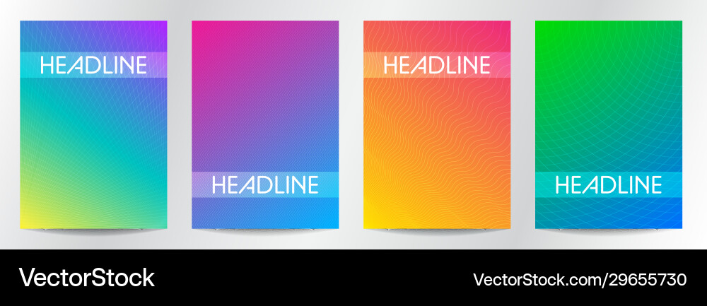 Abstract line gradient color for book cover Vector Image
