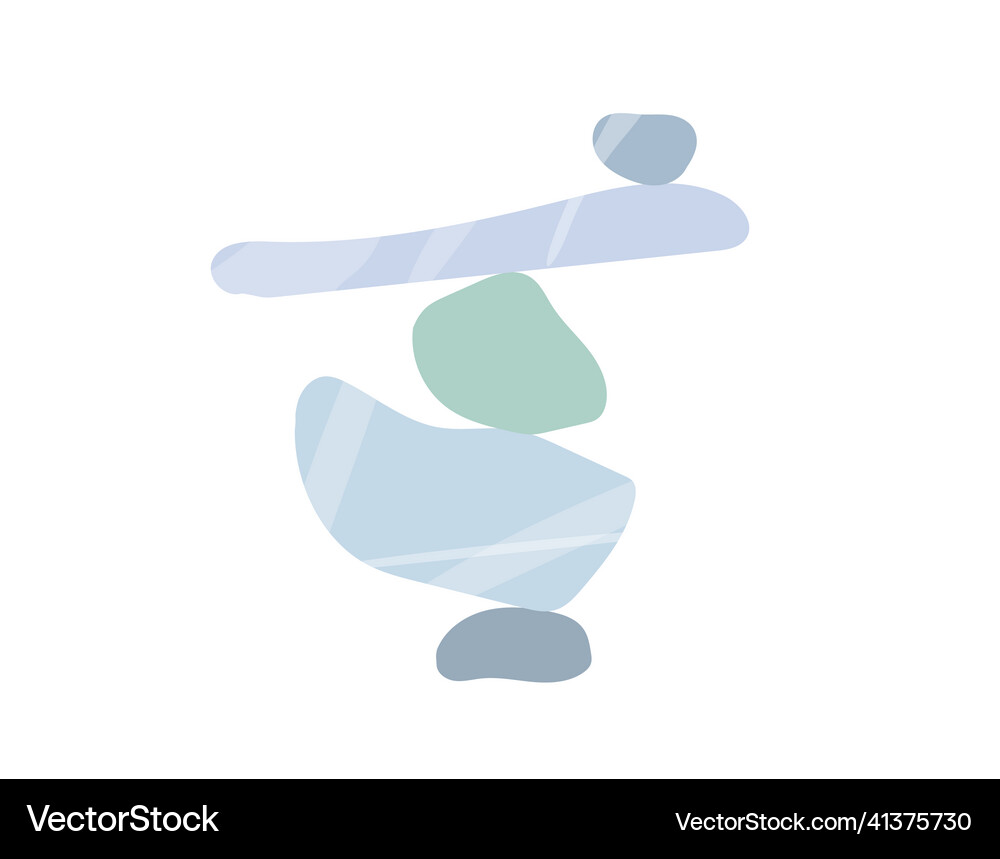 Balance of stone figures Royalty Free Vector Image