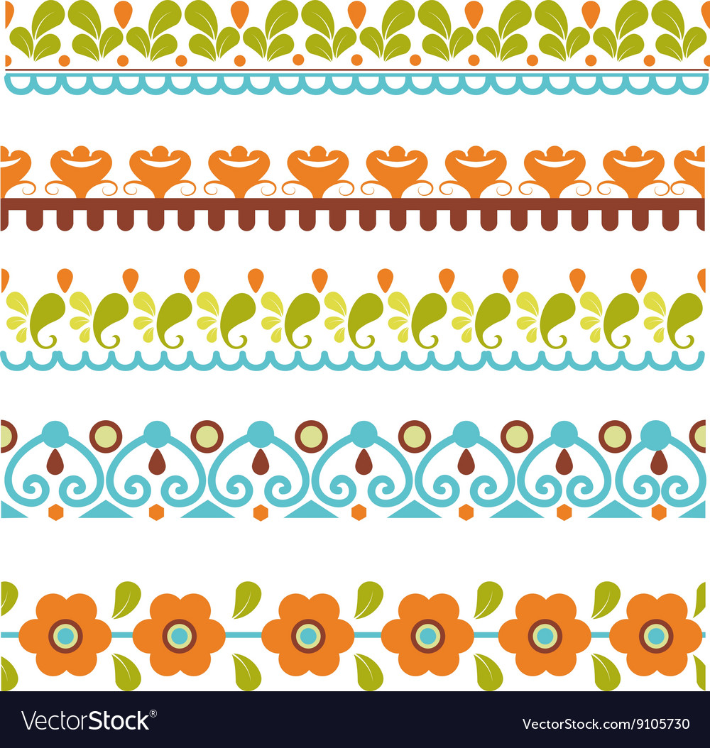 Five borders Royalty Free Vector Image - VectorStock