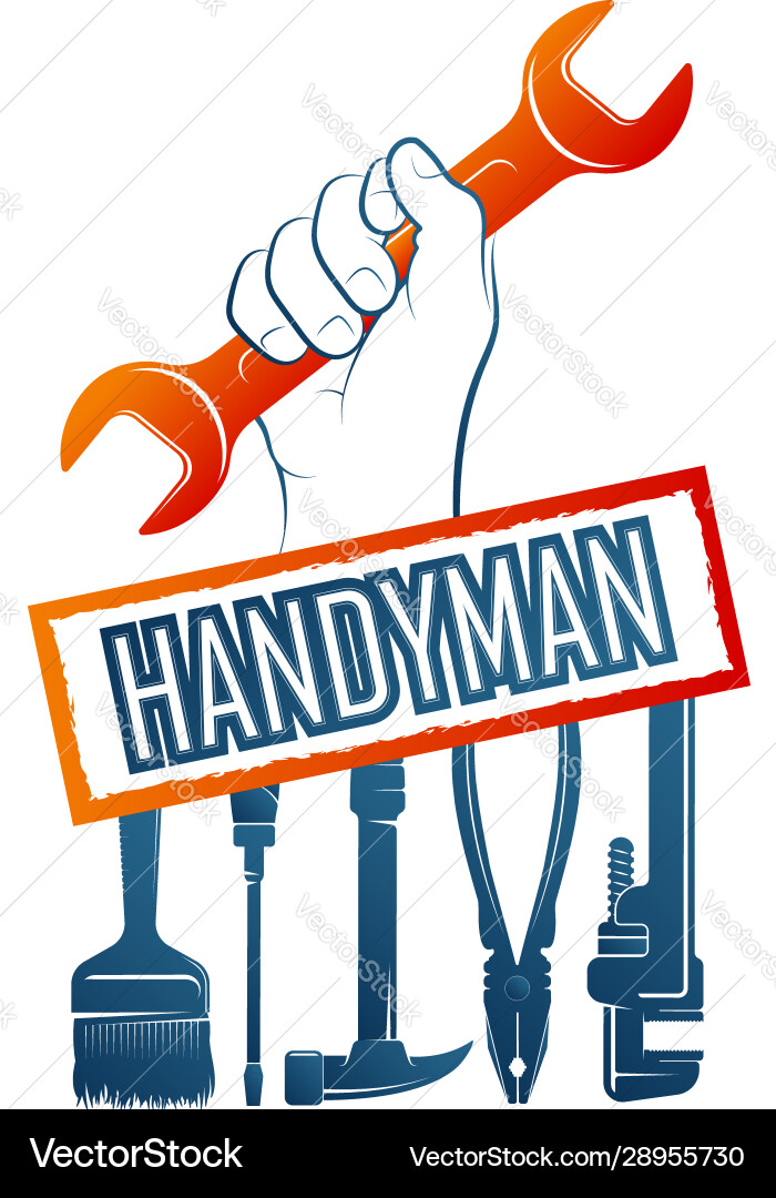 Handyman repair symbol Royalty Free Vector Image