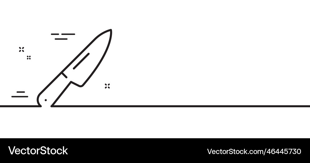 Knife line icon kitchen cutlery sign Royalty Free Vector