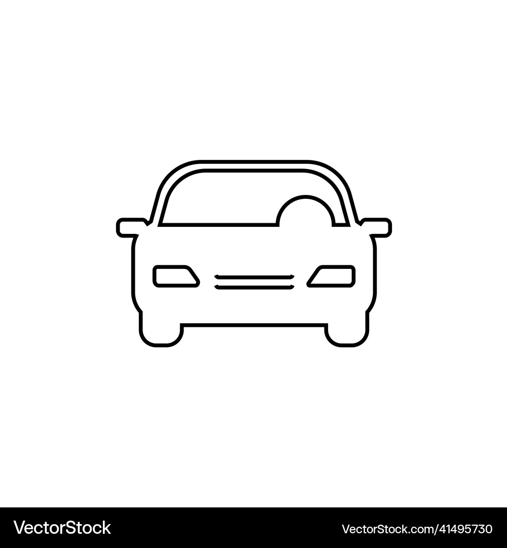 Line icon- car symbol for web site design logo Vector Image