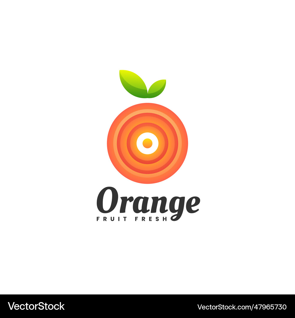 Logo orange gradient colorful style Royalty Free Vector