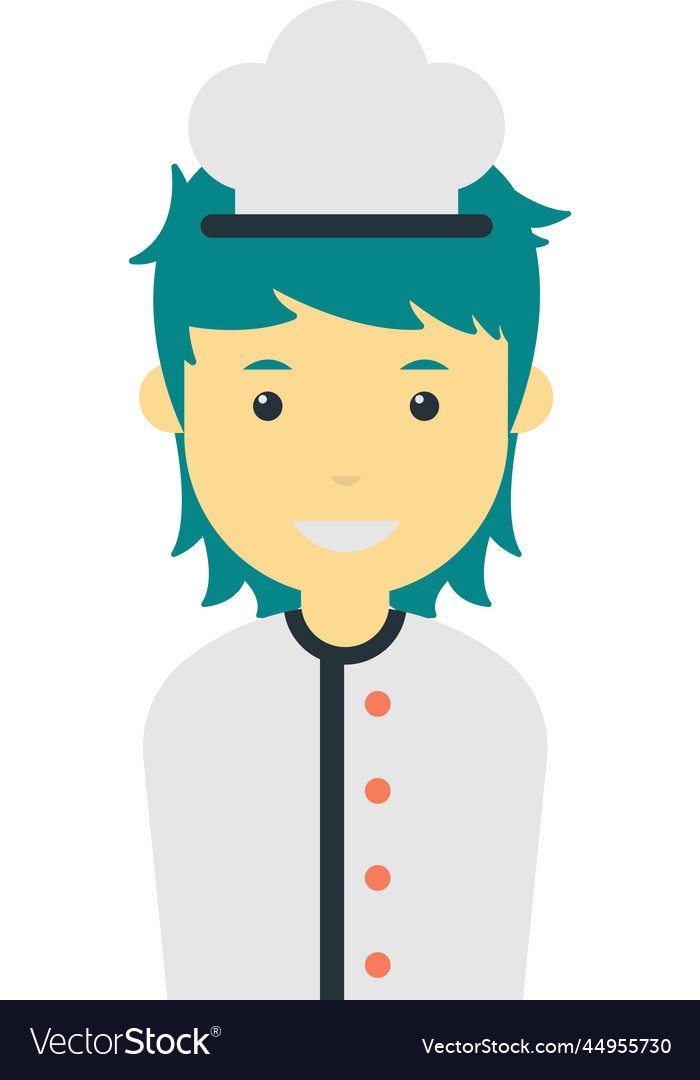Male chef in minimal style Royalty Free Vector Image