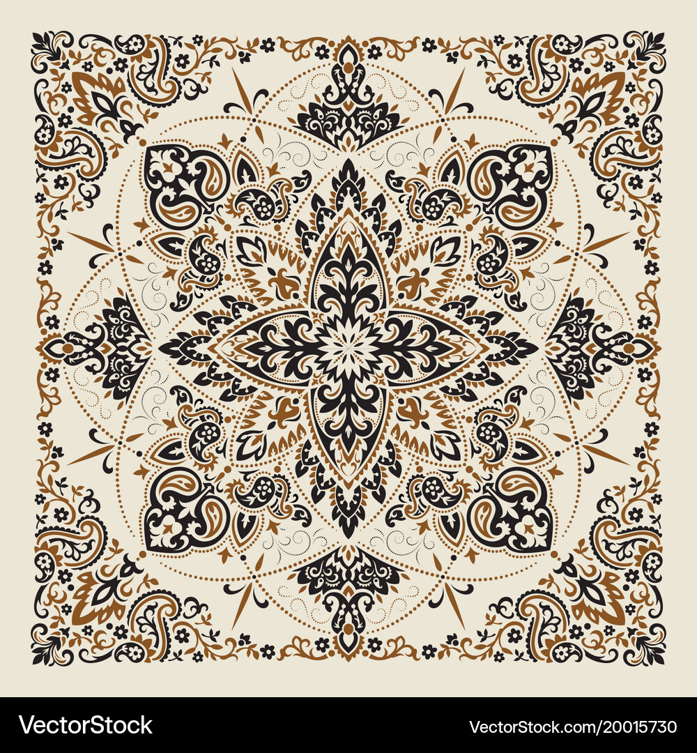 Paisley bandana print Royalty Free Vector Image