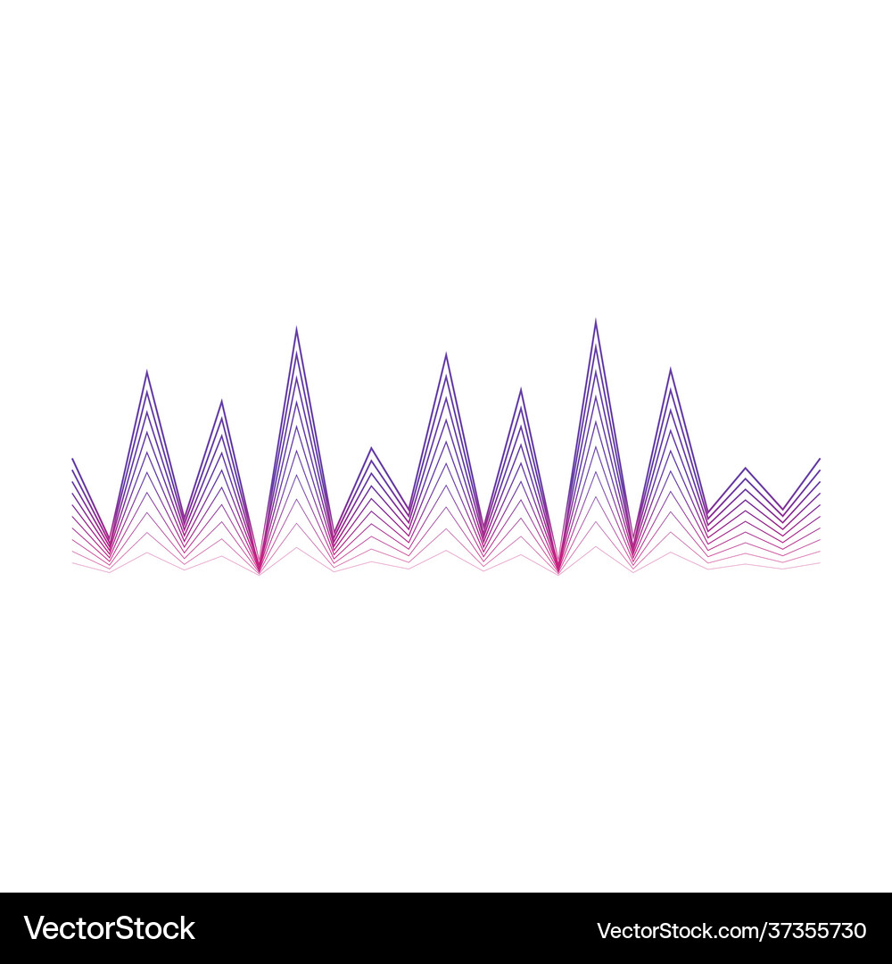 Sound wave cartoon icon Royalty Free Vector Image