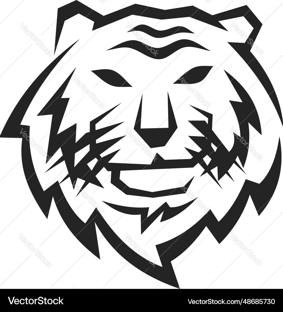 Tiger logo template isolated brand identity icon Vector Image