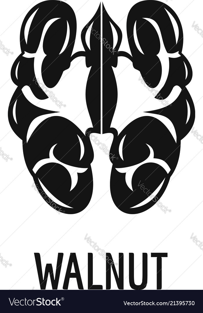 Walnut icon simple style Royalty Free Vector Image