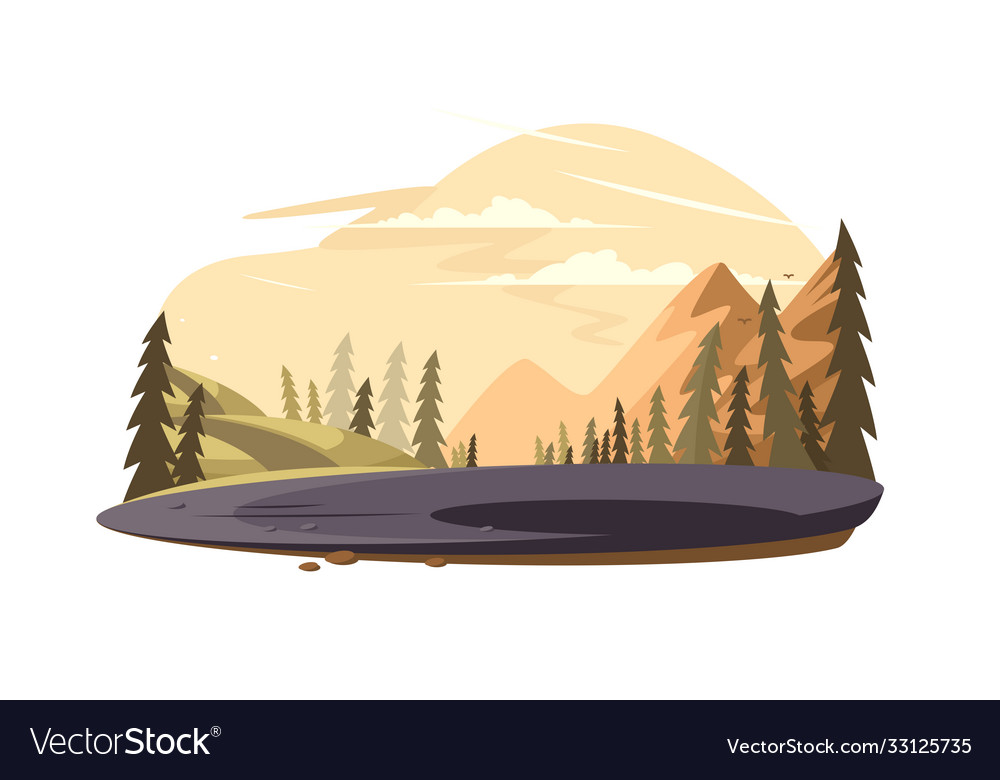 Beautiful nature landscape Royalty Free Vector Image