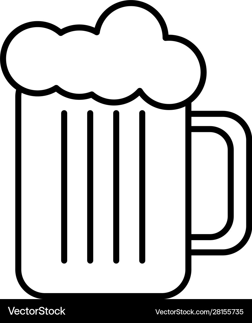 Beer jar glass isolated icon Royalty Free Vector Image