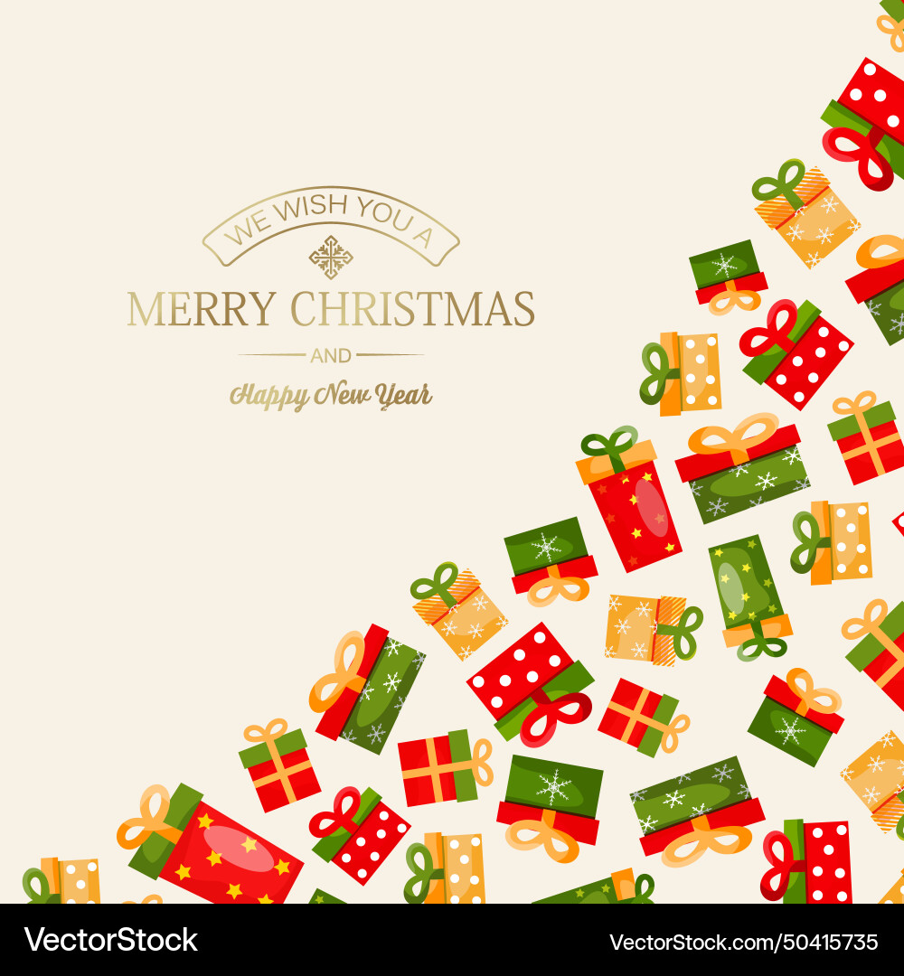 Celebrating merry christmas template Royalty Free Vector