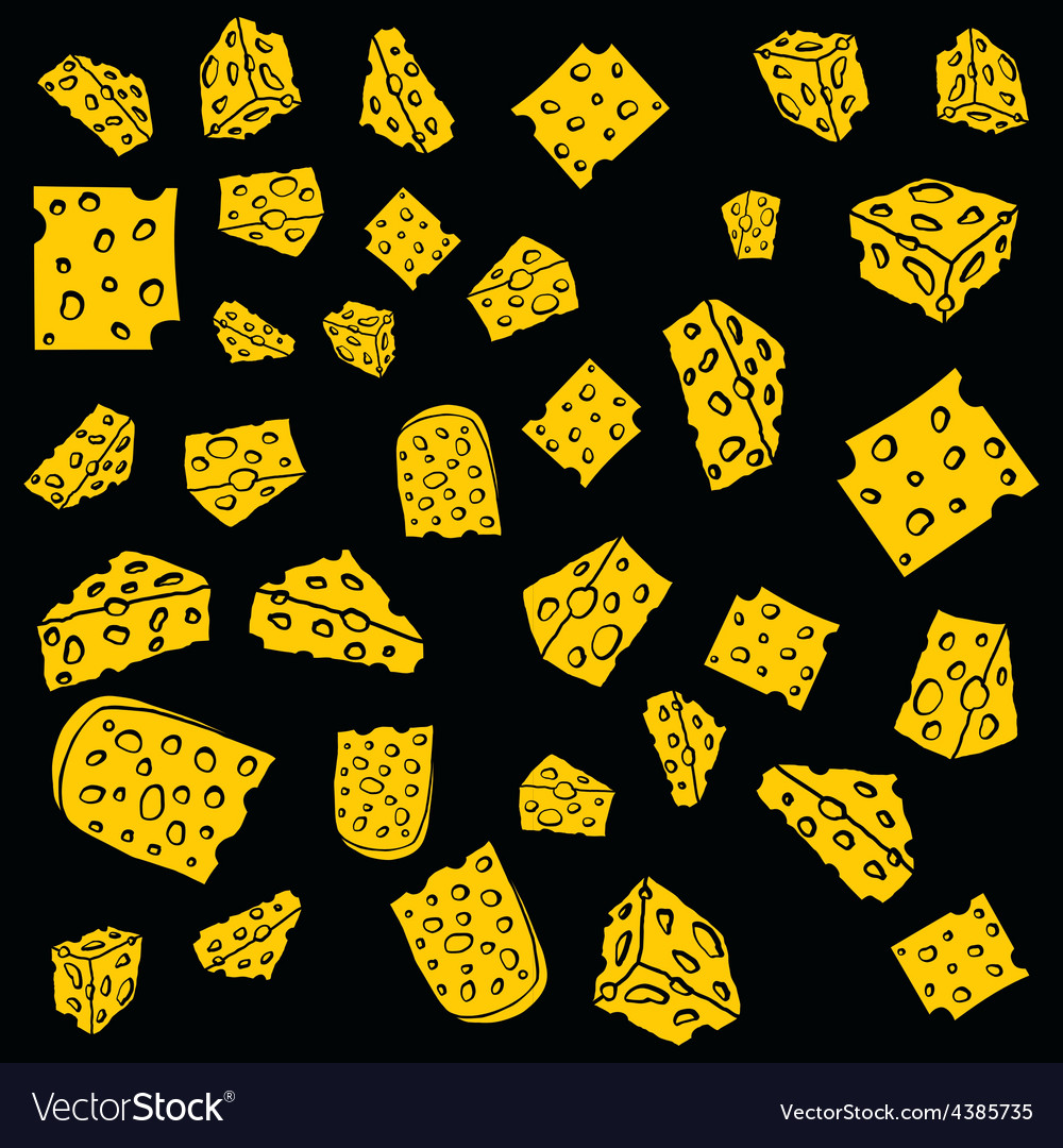 Cheese pattern Royalty Free Vector Image - VectorStock
