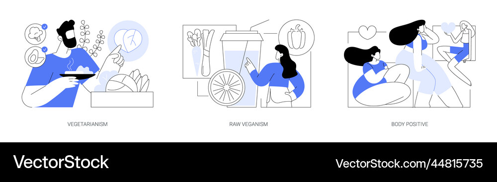 Healthy lifestyle abstract concept Royalty Free Vector Image