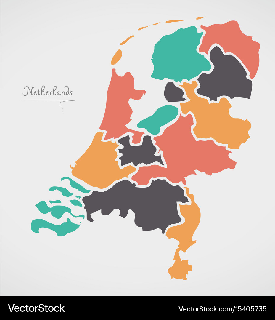 Netherlands State Map