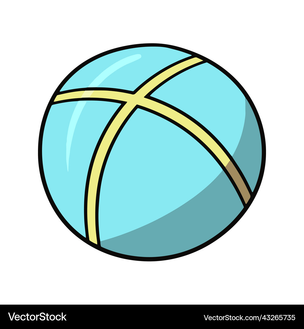 Round rubber ball for playing with children Vector Image
